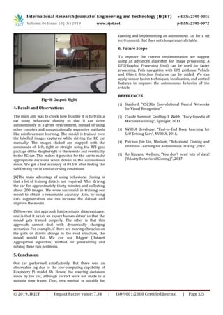 IRJET- Self Driving RC Car using Behavioral Cloning | PDF