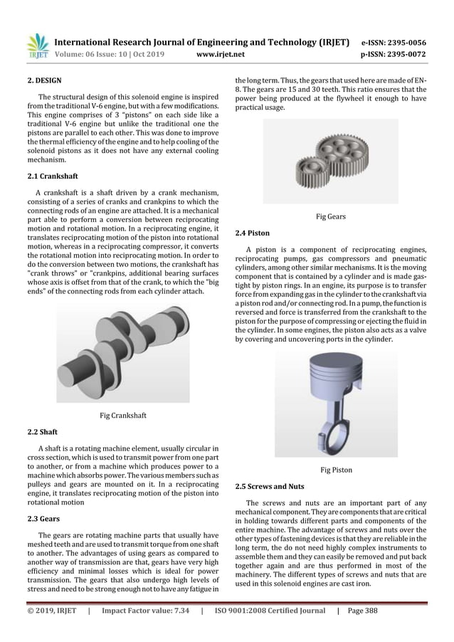 IRJET- Design and Analysis of V6 Solenoid Engine | PDF