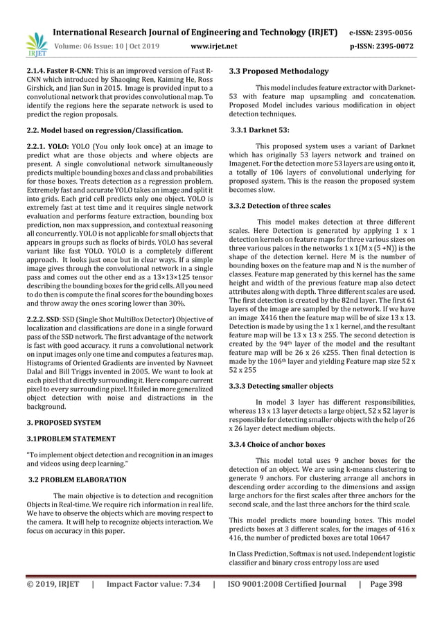 Irjet Real Time Object Detection Using Deep Learning A Survey Pdf