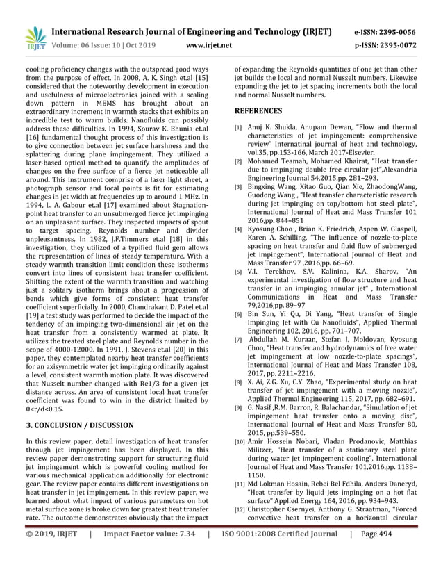 IRJET- A Review: Heat Transfer through Liquid Jet Impingement | PDF IRJET- A Review: Heat Transfer through Liquid Jet Impingement | PDF