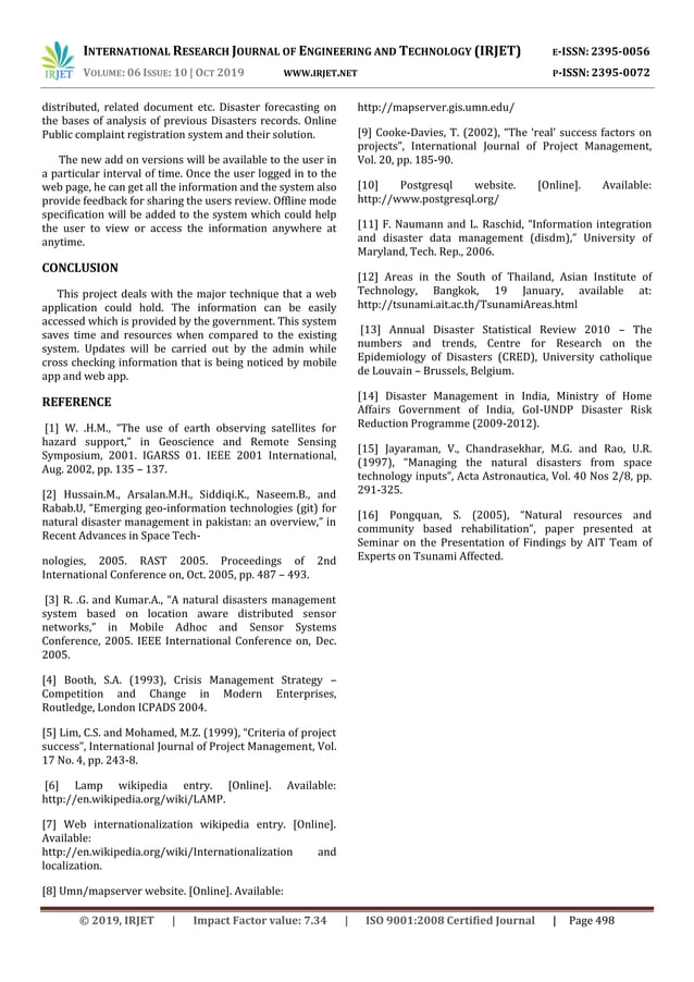 IRJET- Disaster Management System using Web | PDF