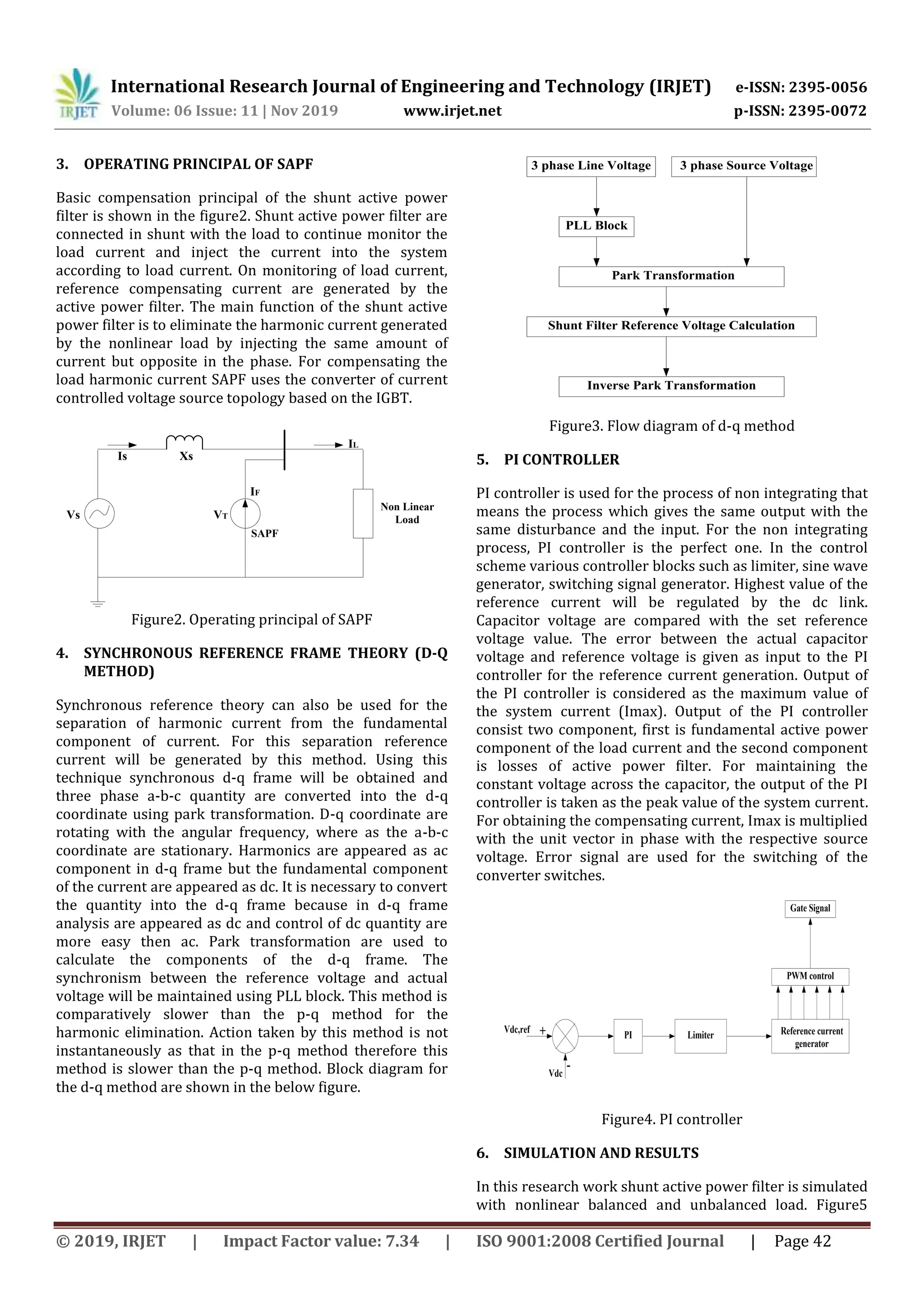 IRJET- Harmonic Elimination in Three Phase Distribution System using Shunt Active Power Filter | PDF