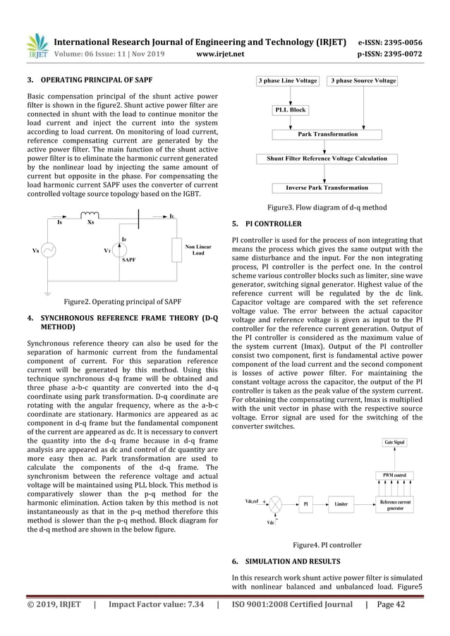 IRJET- Harmonic Elimination in Three Phase Distribution System using Shunt Active Power Filter | PDF