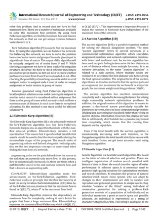 IRJET- Comparison for Max-Flow Min-Cut Algorithms for Optimal ...