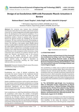 IRJET- Design of an Exoskeleton ARM with Pneumatic Muscle Actuation-A ...