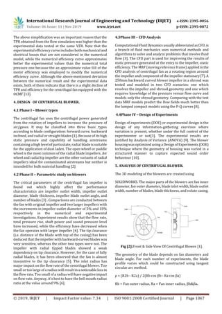 IRJET- A Review on Design Analysis and Optimization of Centrifugal Blower | PDF