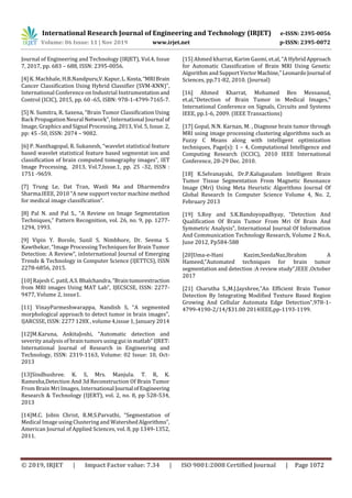 IRJET- Review of Detection of Brain Tumor Segmentation using MATLAB | PDF