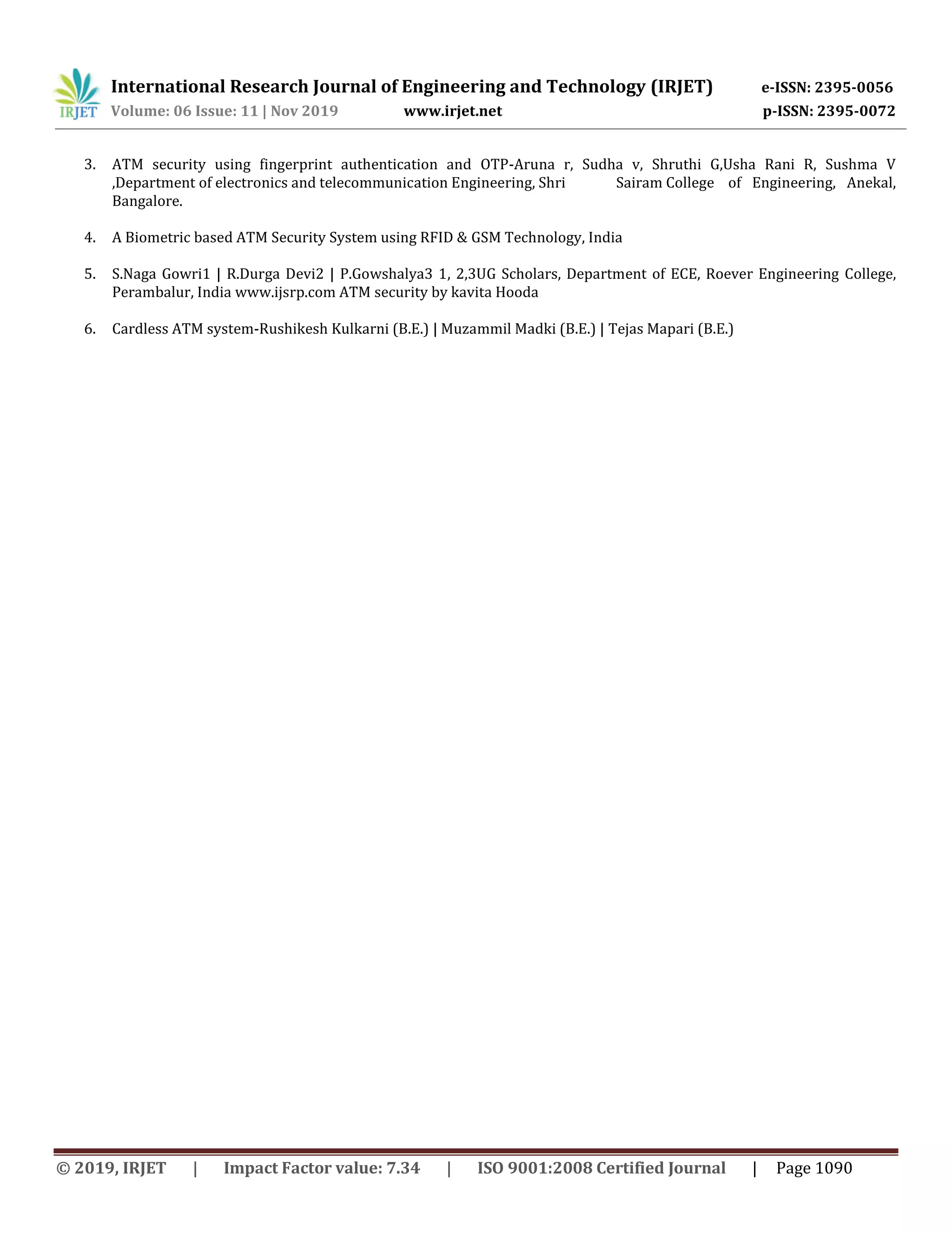 IRJET- Artificial Intelligence based Smart ATM | PDF