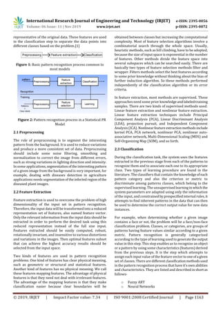 IRJET- Pattern Recognition Process, Methods and Applications in Artificial Intelligence | PDF