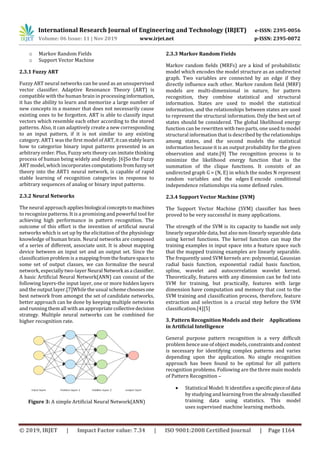 IRJET- Pattern Recognition Process, Methods and Applications in Artificial Intelligence | PDF