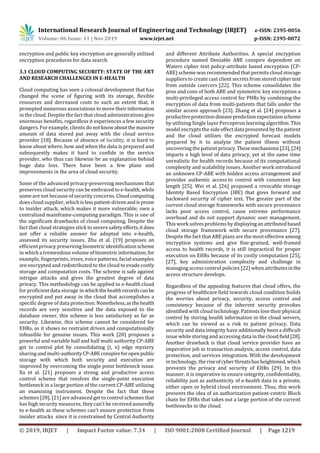 IRJET- Comprehensive Study of E-Health Security in Cloud Computing | PDF