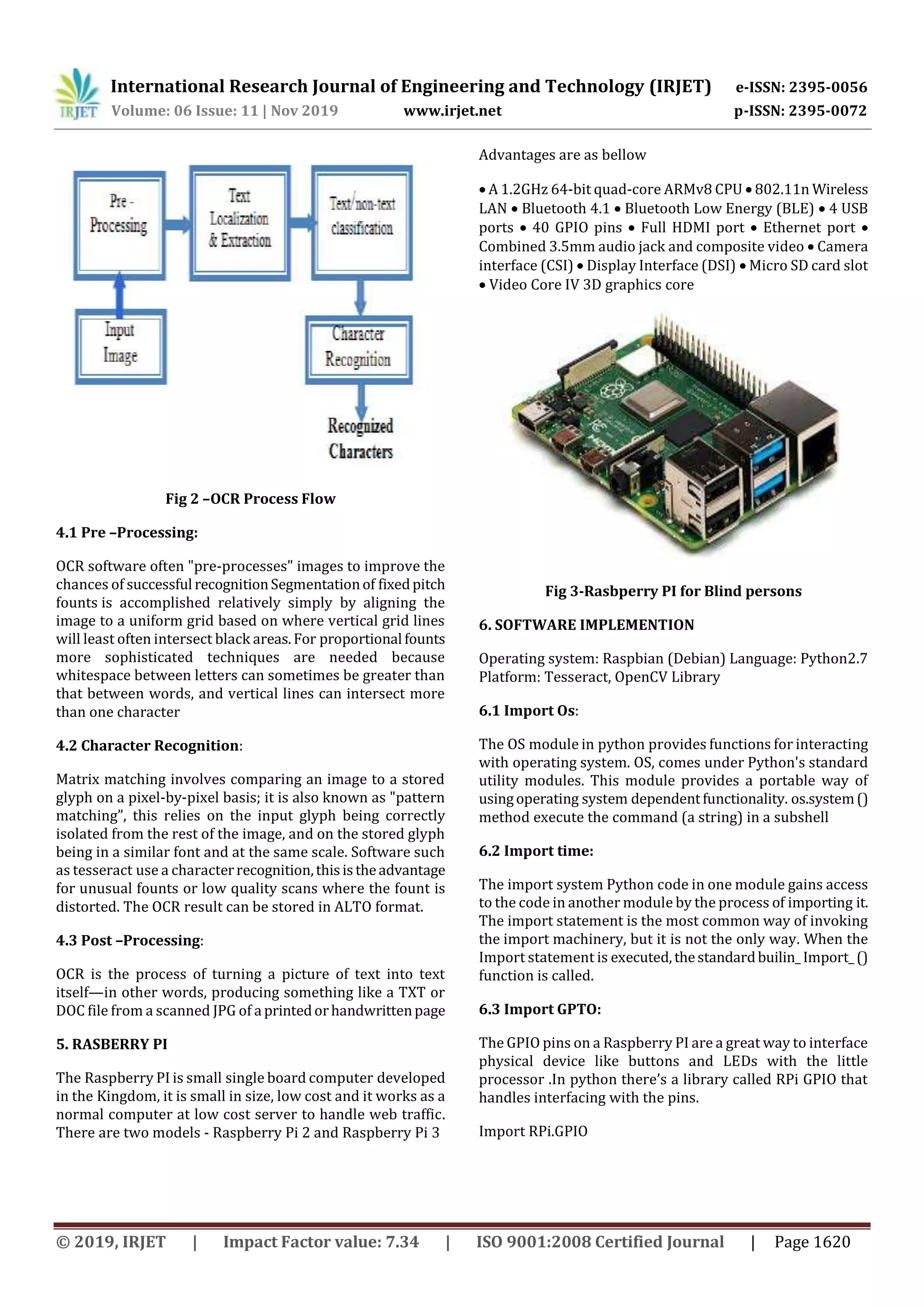 IRJET- Portable Camera based Assistive Text and Label Reading for Blind Persons | PDF