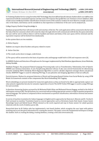 IRJET- Review of Chatbot System in Marathi Language | PDF