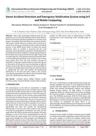 IRJET- Smart Accident Detection and Emergency Notification System using ...