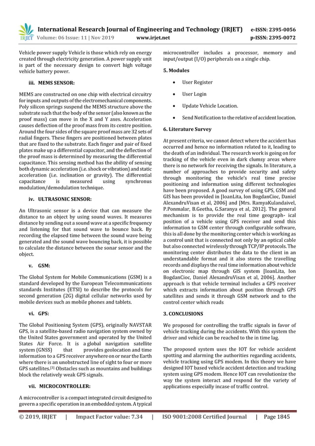 IRJET- Smart Accident Detection and Emergency Notification System using IoT and Mobile Computing ...