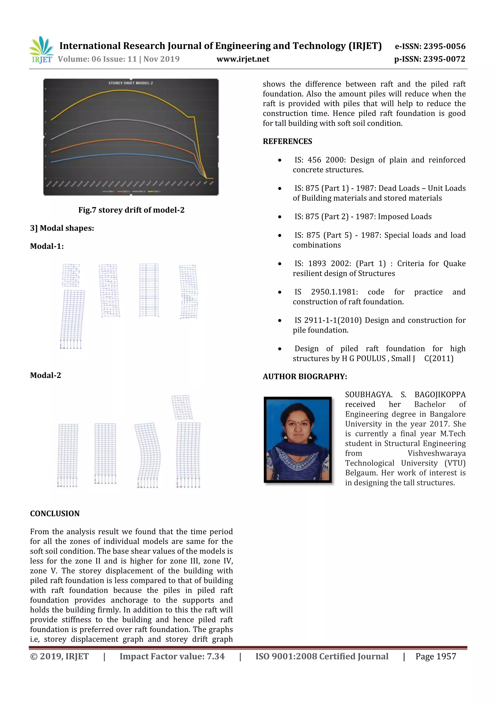 IRJET- Seismic Behavior of Tall Building using Piled Raft Foundation | PDF