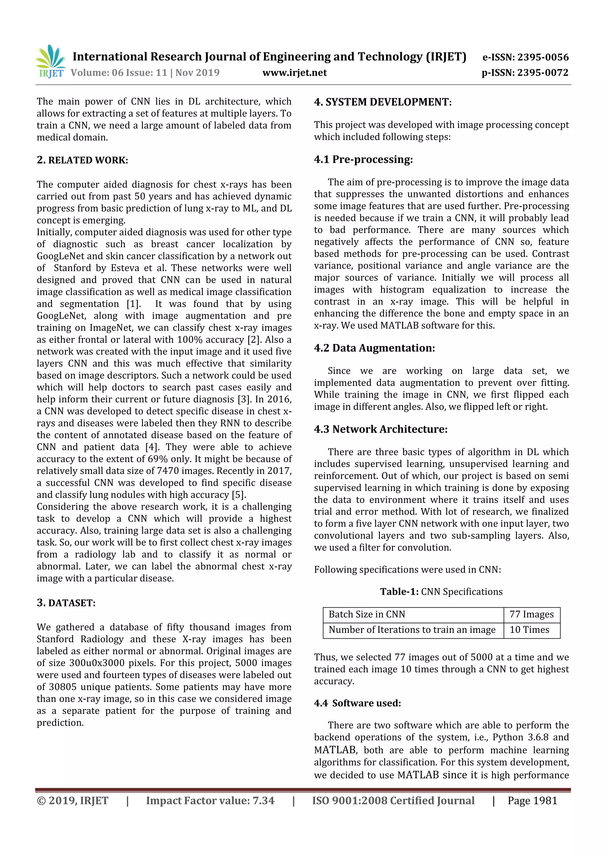 IRJET- Chest Abnormality Detection from X-Ray using Deep Learning | PDF ...