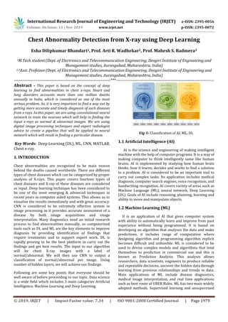 IRJET- Chest Abnormality Detection from X-Ray using Deep Learning | PDF | Artificial ...