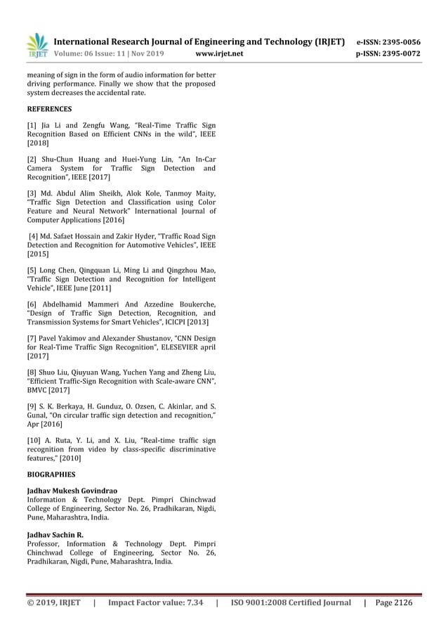 IRJET- Traffic Sign Detection, Recognition and Notification System using Faster R-CNN | PDF