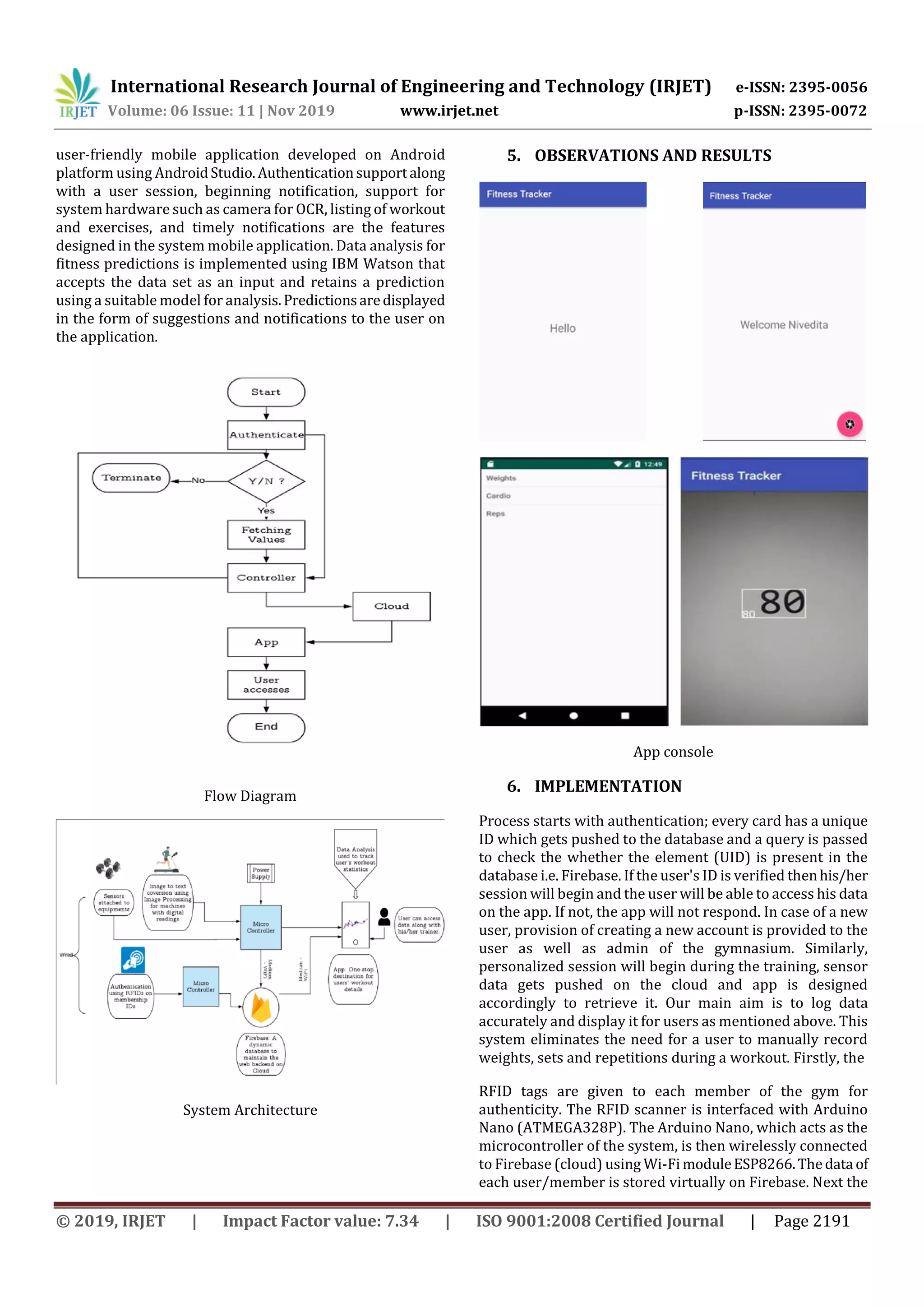 IRJET- IoT based Smart Fitness Tracker for Gymnasiums | PDF