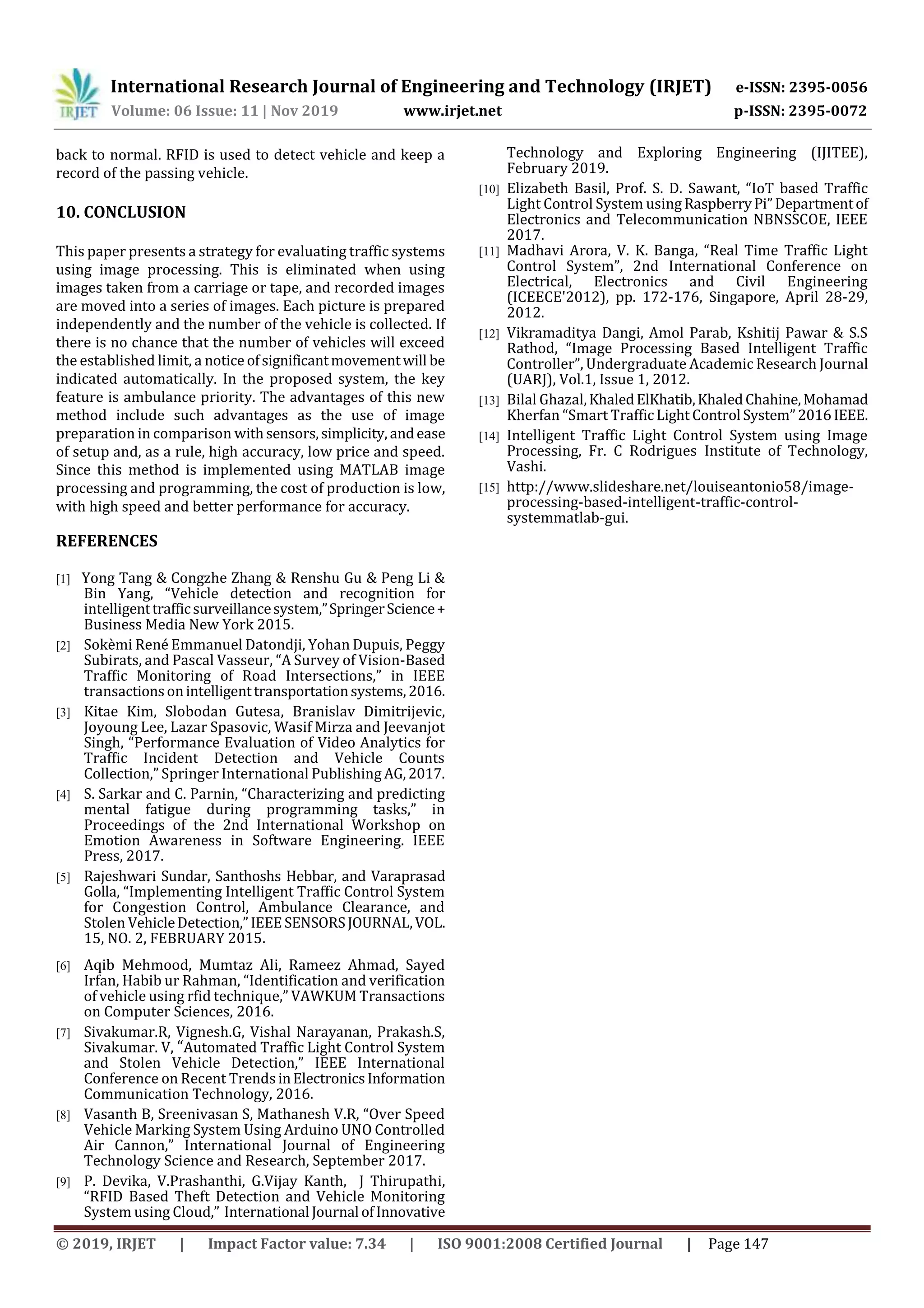 IRJET- AI Based Traffic Signal Control System | PDF