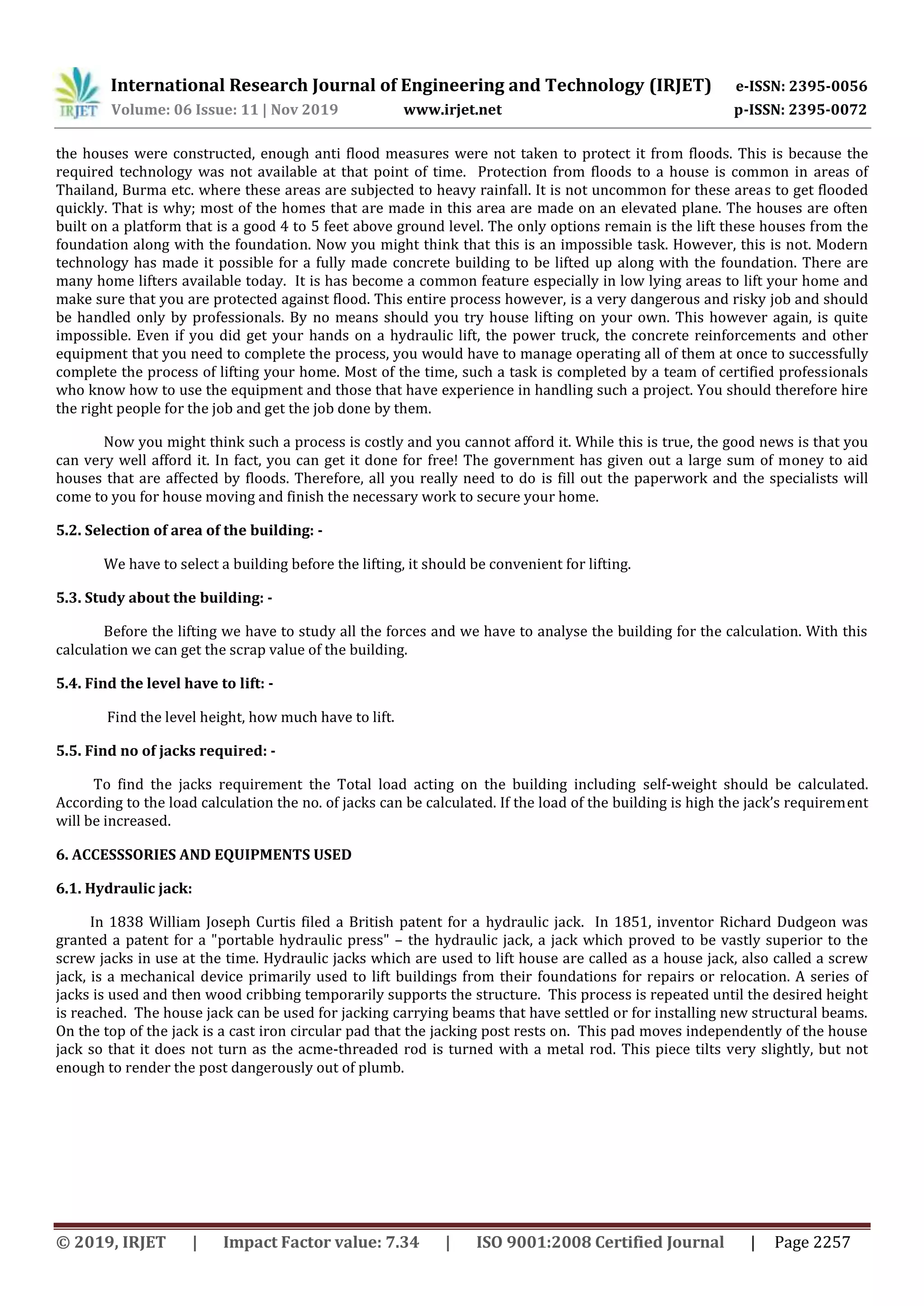 IRJET- Case Study on Uplifting of Structures | PDF