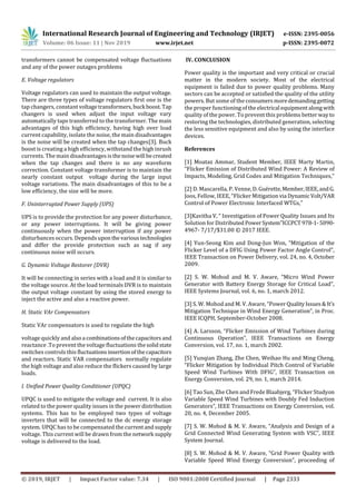 IRJET- Investigation of Various Power Quality Issues & its Solution in Grid Connected ...