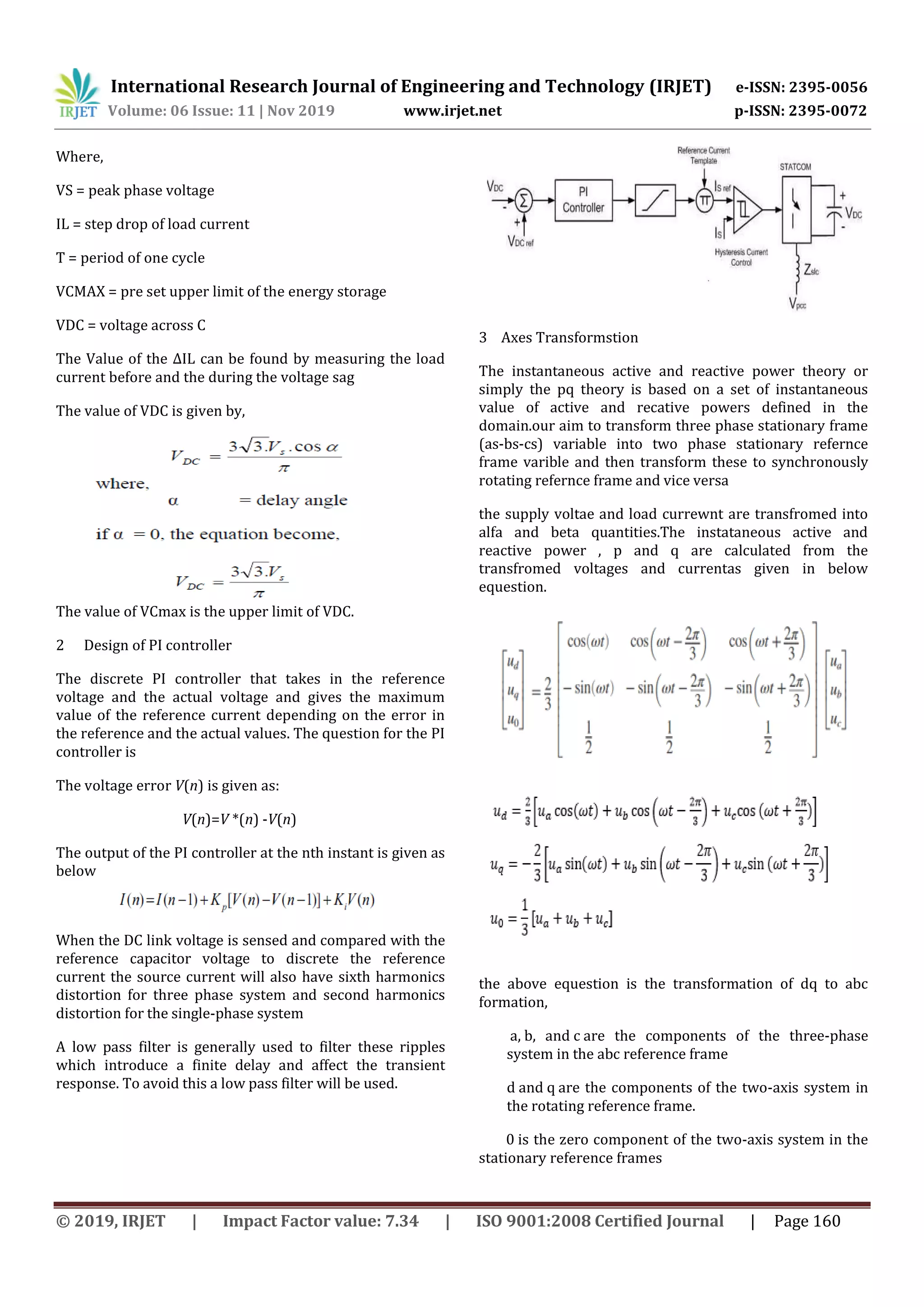 IRJET- Improve Power Quality in Power Grid using STATCOM with Hysteresis Control Technique | PDF