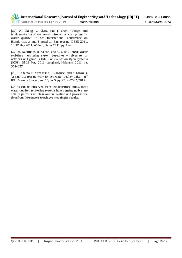 IRJET- Smart Water Monitoring System for Real-Time Water Quality and ...