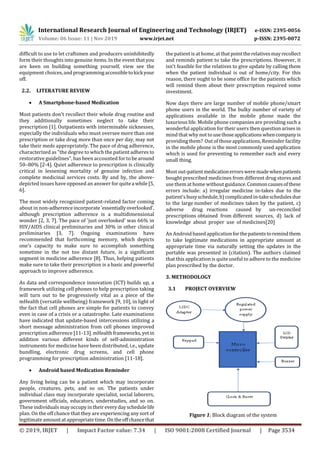 IRJET- Automatic Medicine Remainder using Arduino | PDF