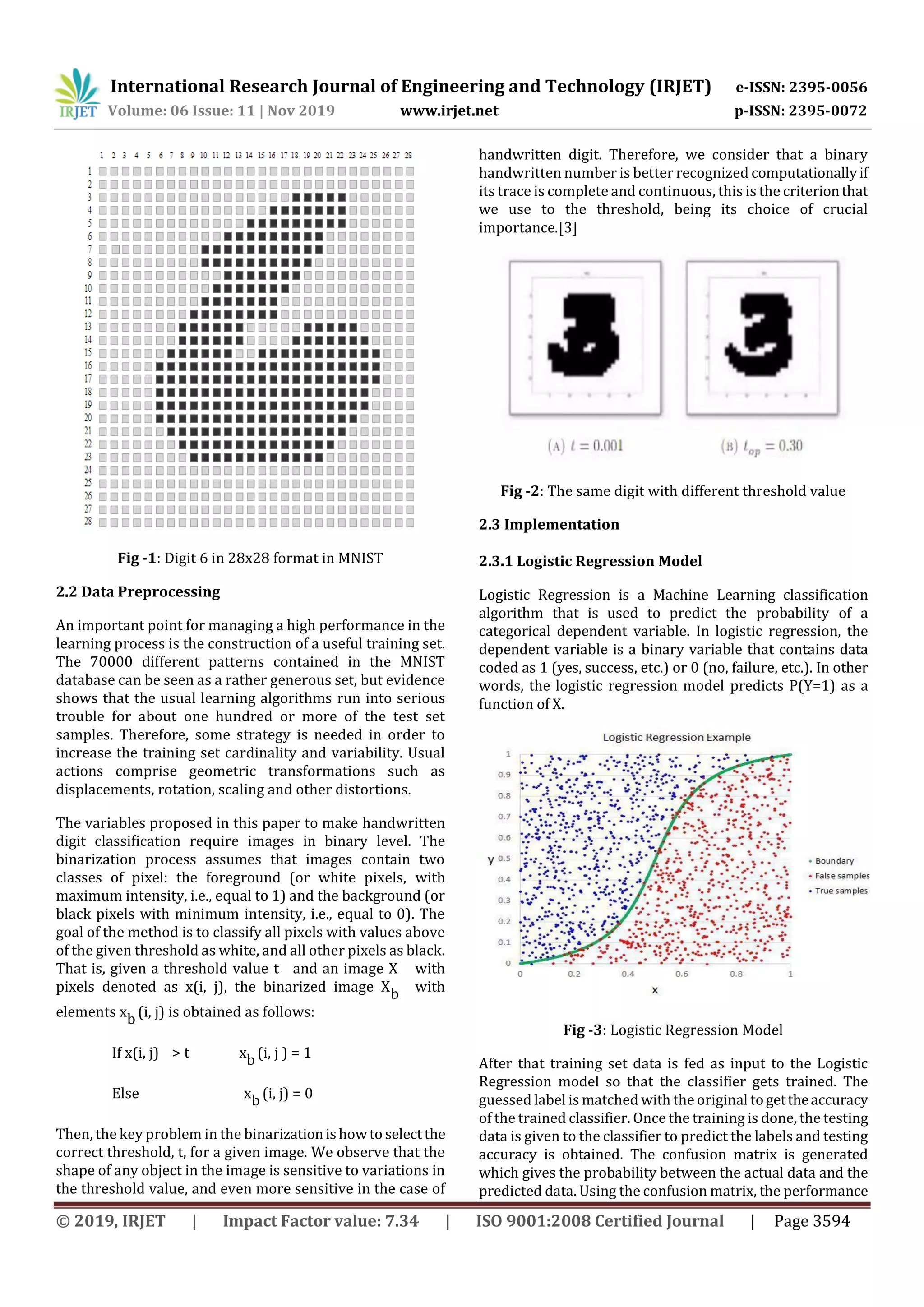 Irjet Handwritten Digit Classification Using Machine Learning Models Pdf