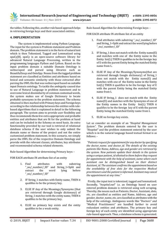 IRJET- Automatic Database Schema Generator | PDF
