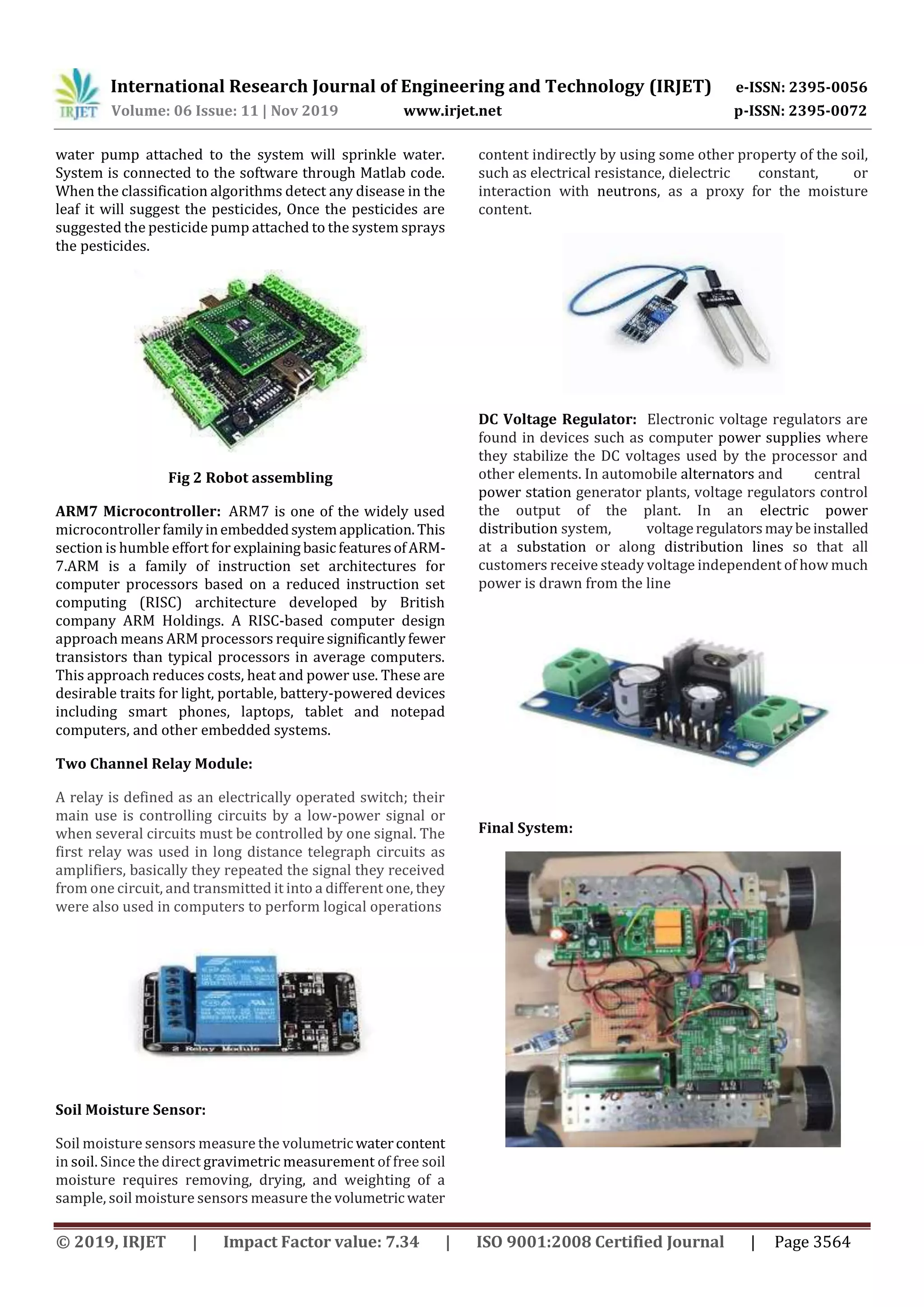 Irjet Iot Based Leaf Disease Detection And Fertilizer Recommendation Pdf