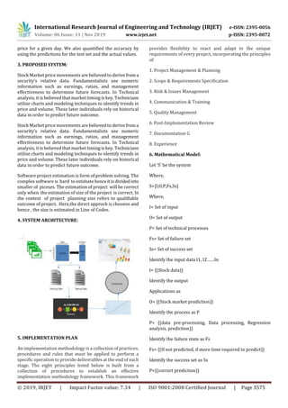 IRJET- Stock Market Prediction using Machine Learning Techniques | PDF