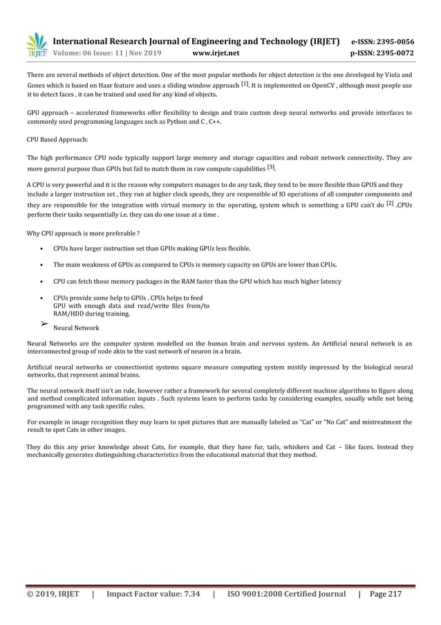 IRJET- Object Detection in an Image using Deep Learning | PDF