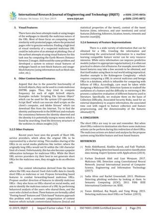 IRJET- Malicious Short Urls Detection: A Survey | PDF