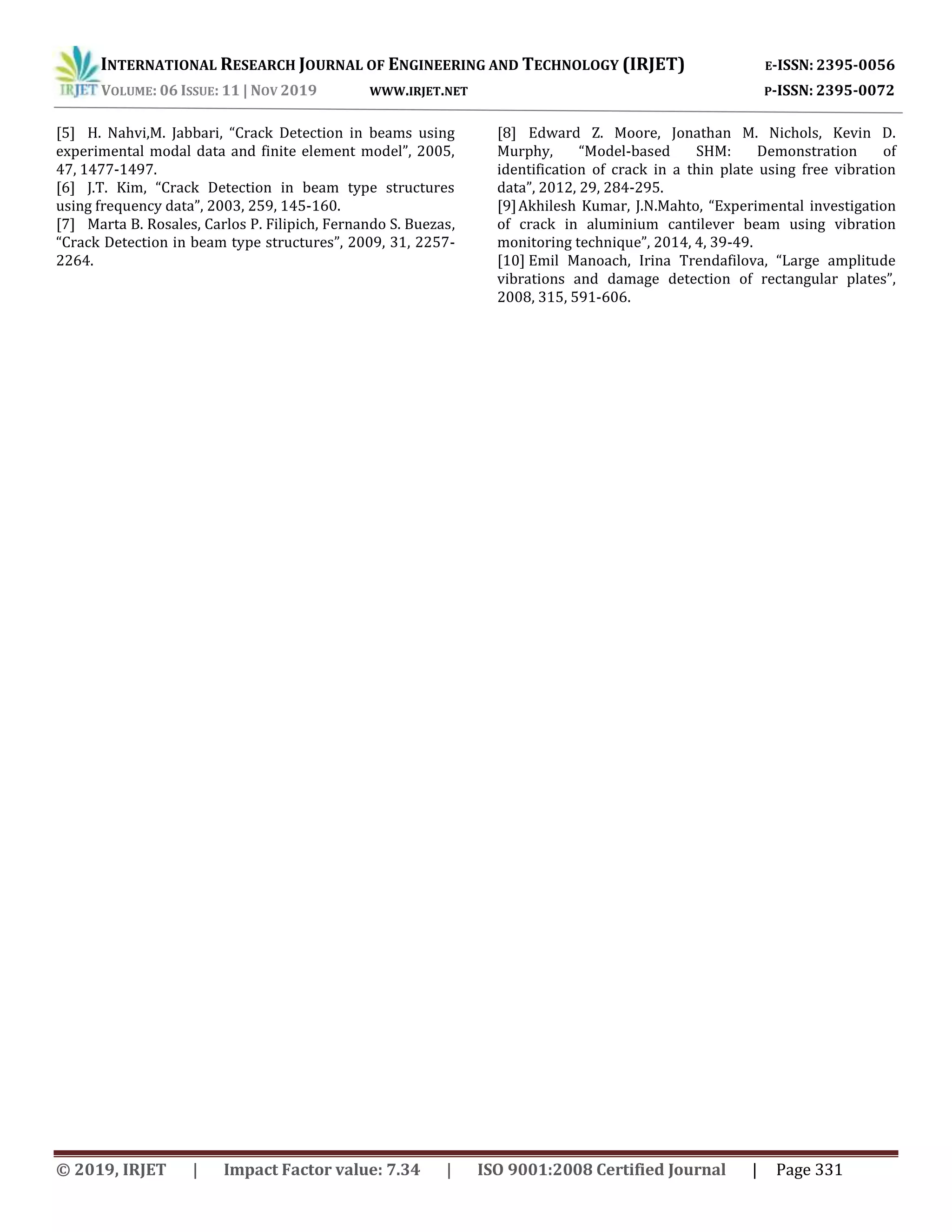 IRJET- A Fault Diagnosis in Aluminium Honeycomb Structure using ...