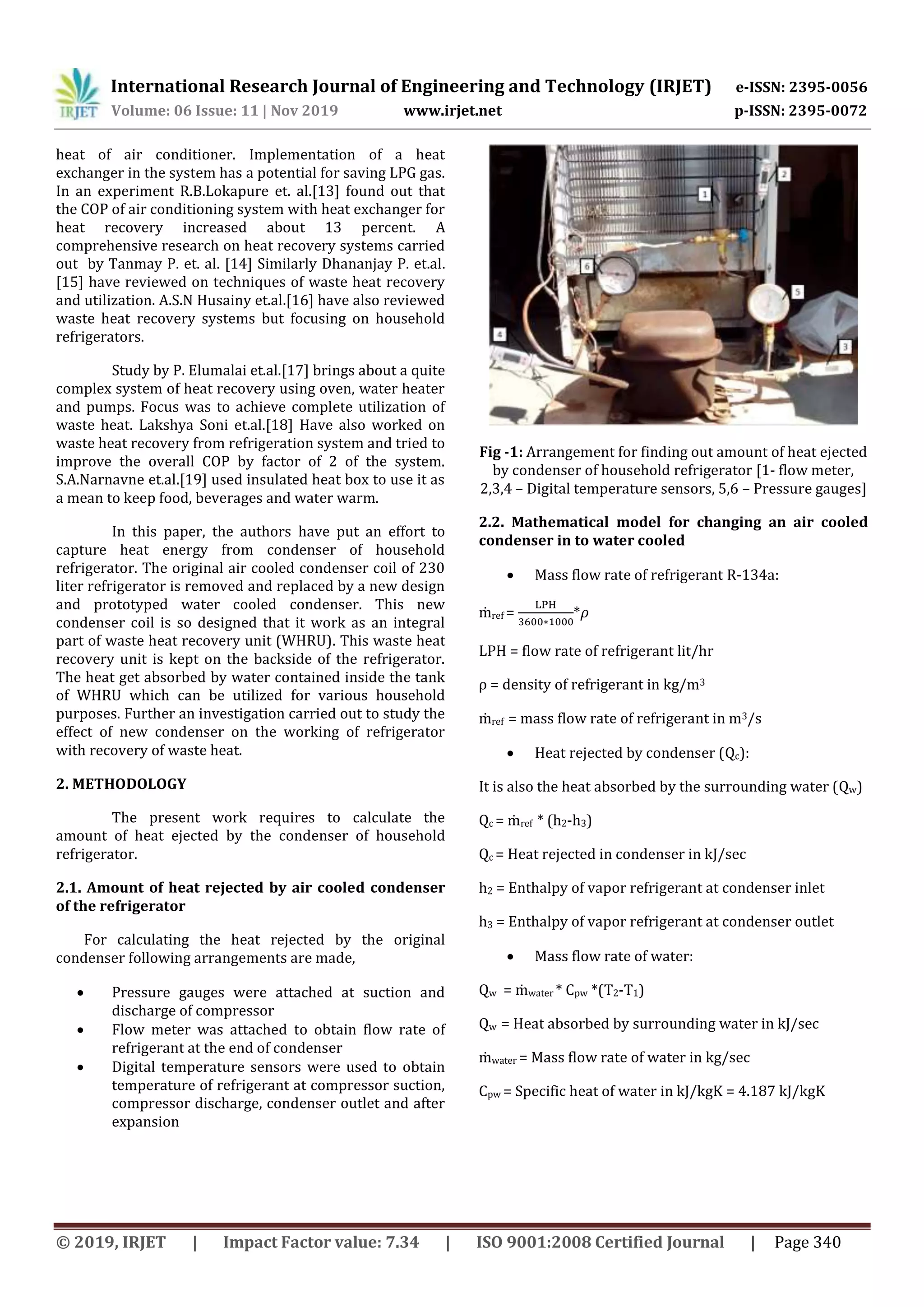 IRJET- Design and Development of a Waste Heat Recovery Unit for ...
