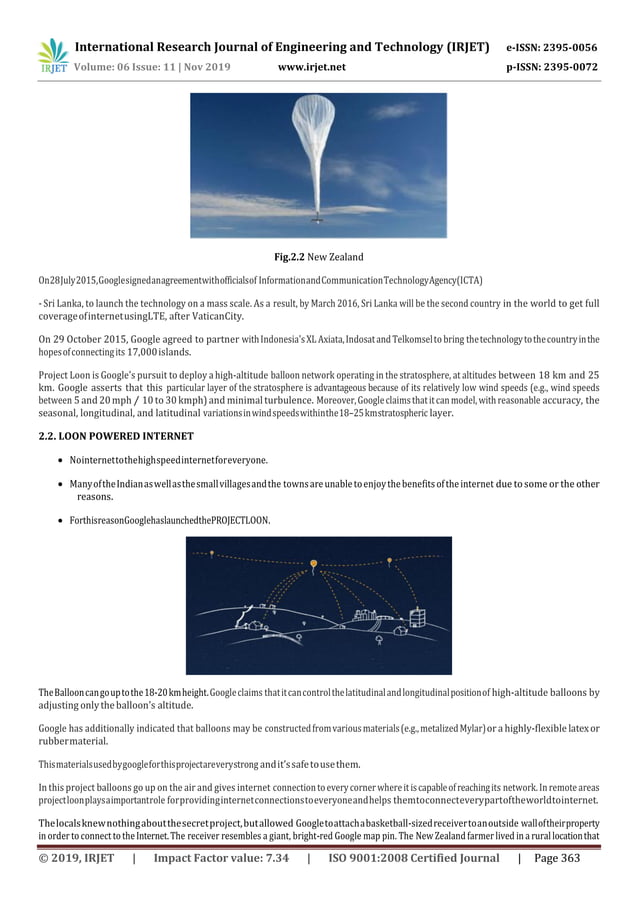 IRJET- Case Study on Project ‘LOON’ | PDF | Cloud Computing | Internet