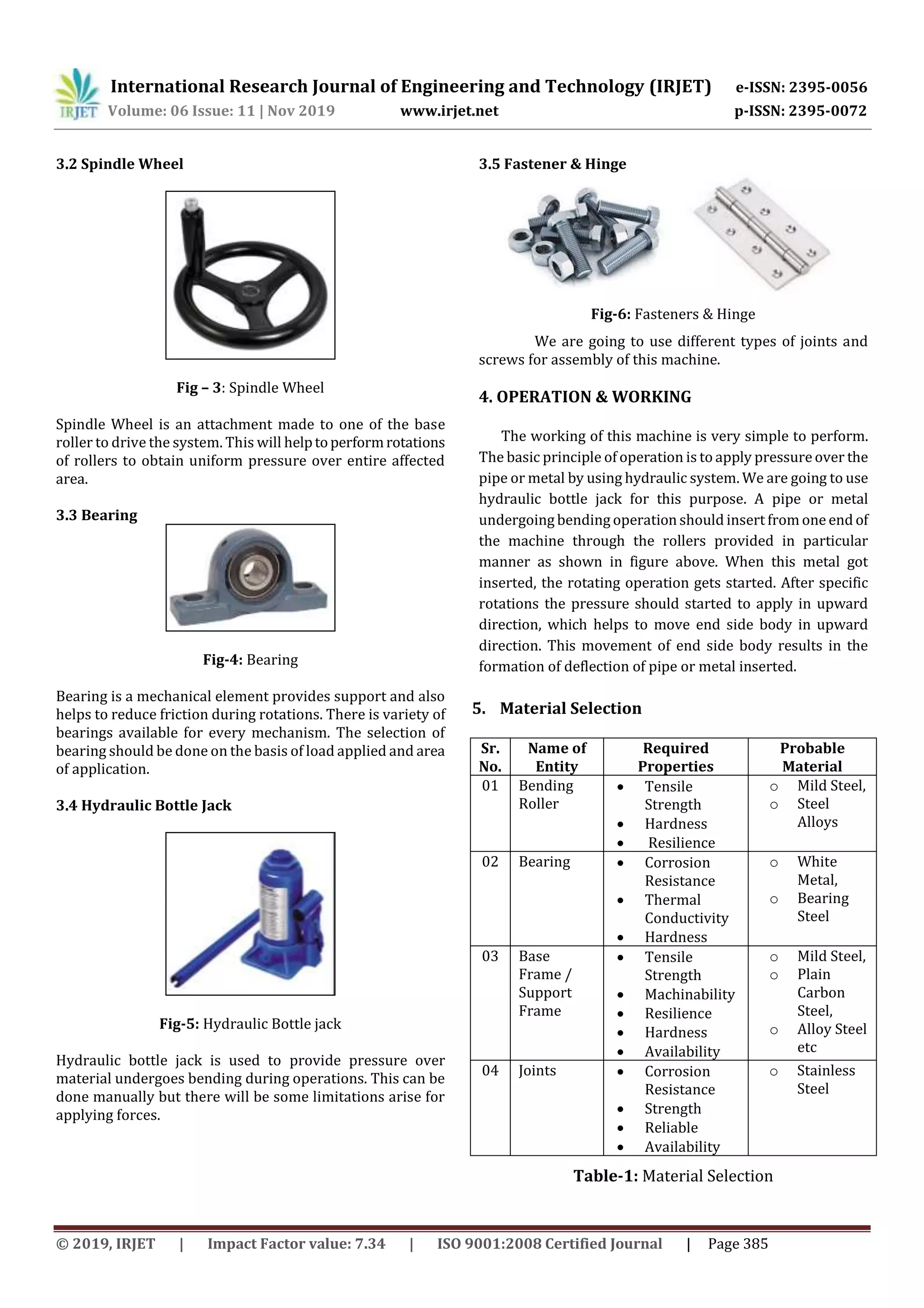 IRJET- Fabrication of Roller Bending Machine | PDF
