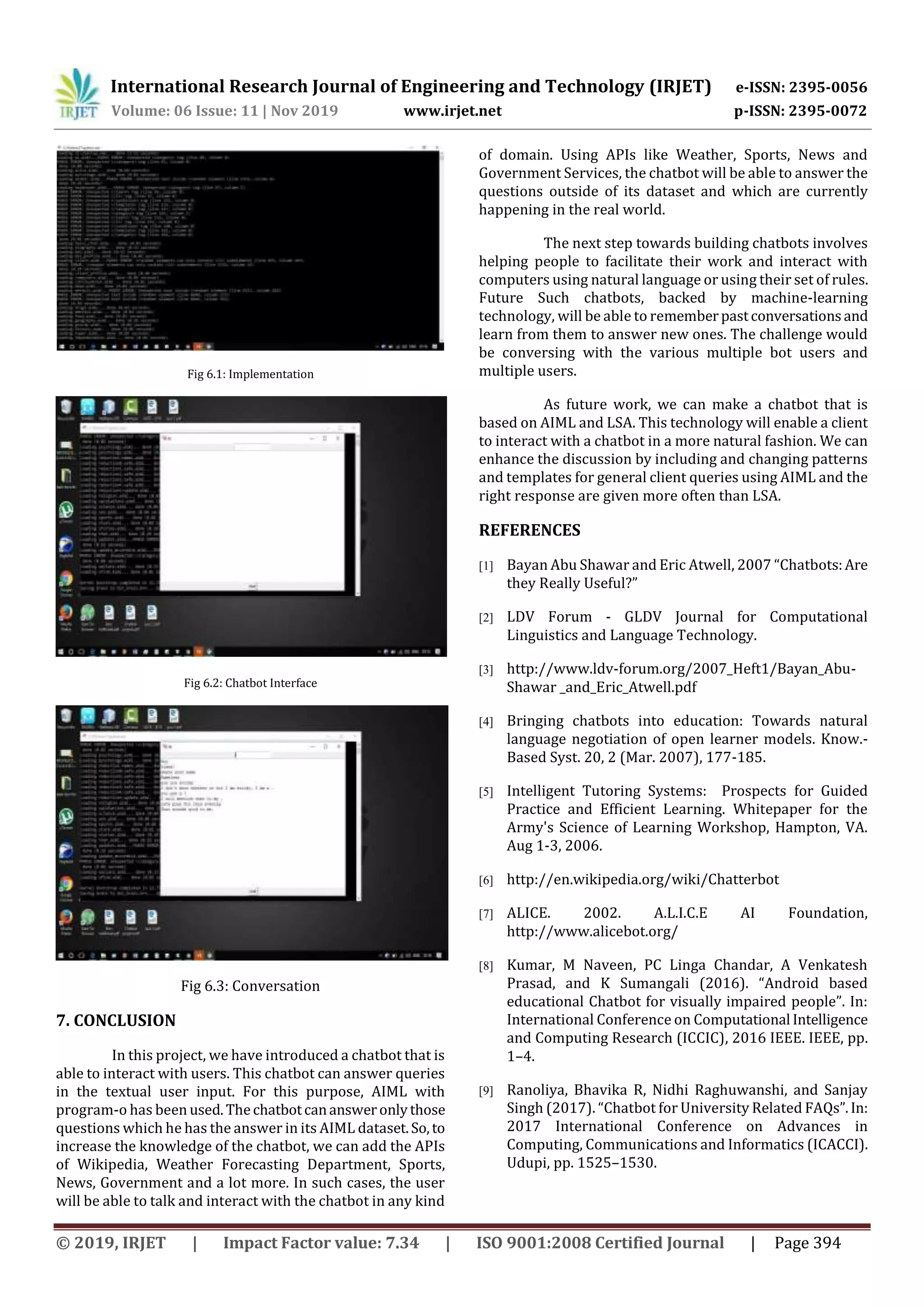 Irjet Chatbot In Python Pdf