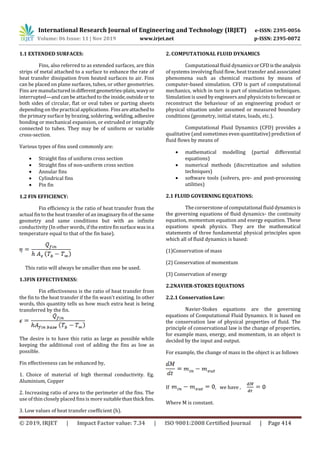 IRJET- Geometrical Optimization of Fins for Effective Heat Transfer ...