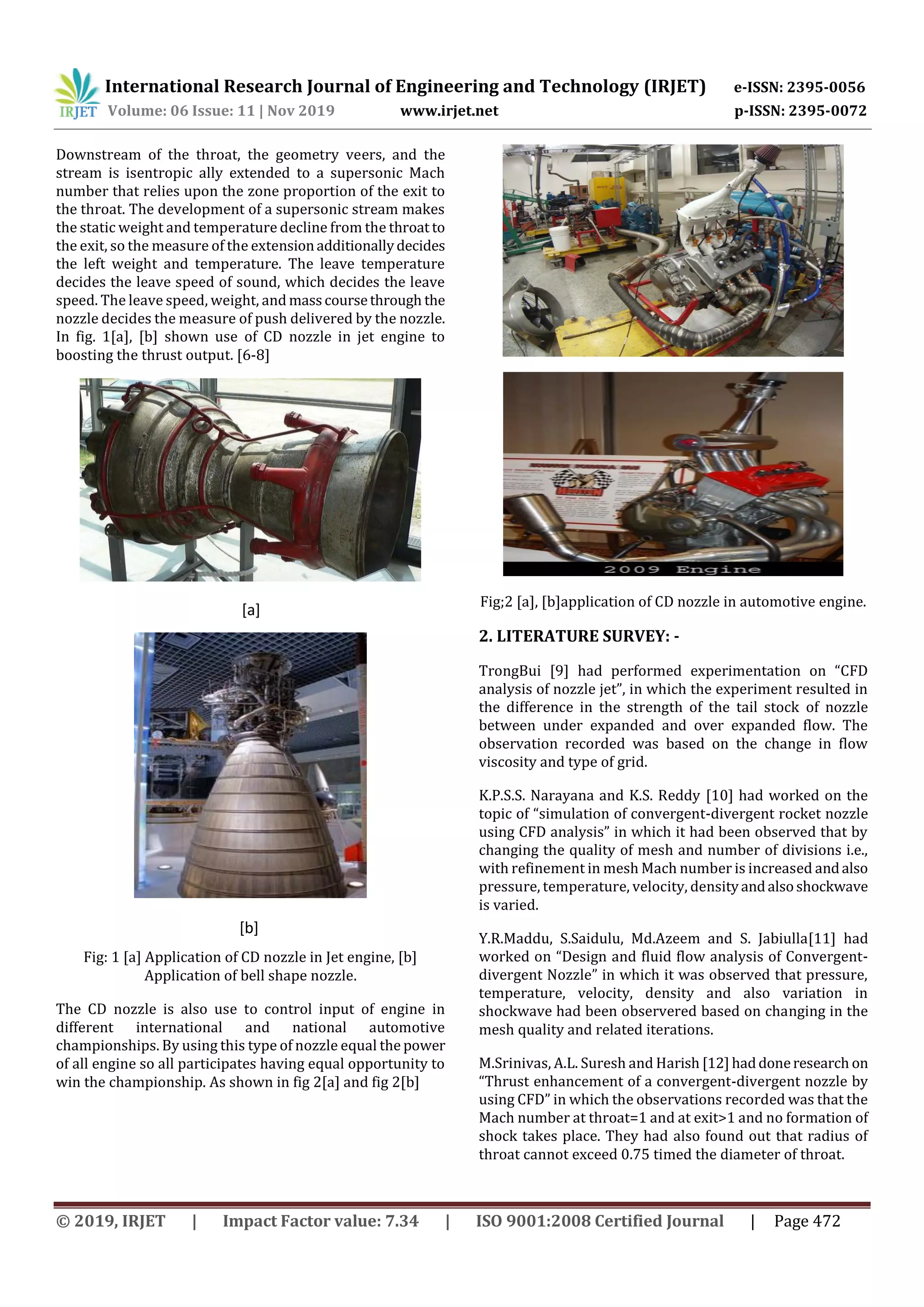 IRJET- A Research Paper on Analysis of De-Laval Nozzle on Ansys Workbench | PDF