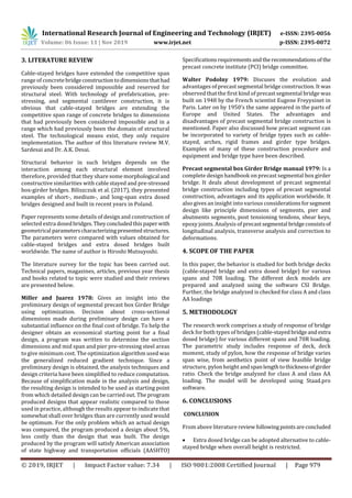 IRJET- A Review on Comparative Study between Girder Bridge and Extradosed Bridge by using Staad ...
