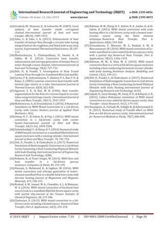 IRJET- Review of Convection and Magnetohydrodynamic Mixed Convection ...