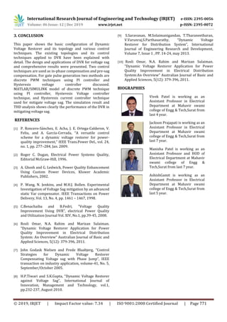 IRJET- Dynamic Voltage Restorer for Voltage Sag/Swell Mitigation | PDF