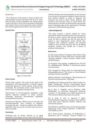 IRJET- Review on: Virtual Assistant and Patient Monitoring System by using AI & Data Science ...