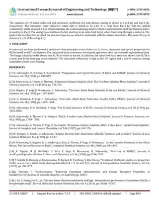 IRJET- Investigation of Structural, Elastic, Electronic and Optical ...