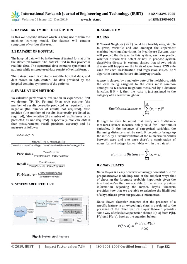 IRJET- Disease Prediction using Machine Learning | PDF