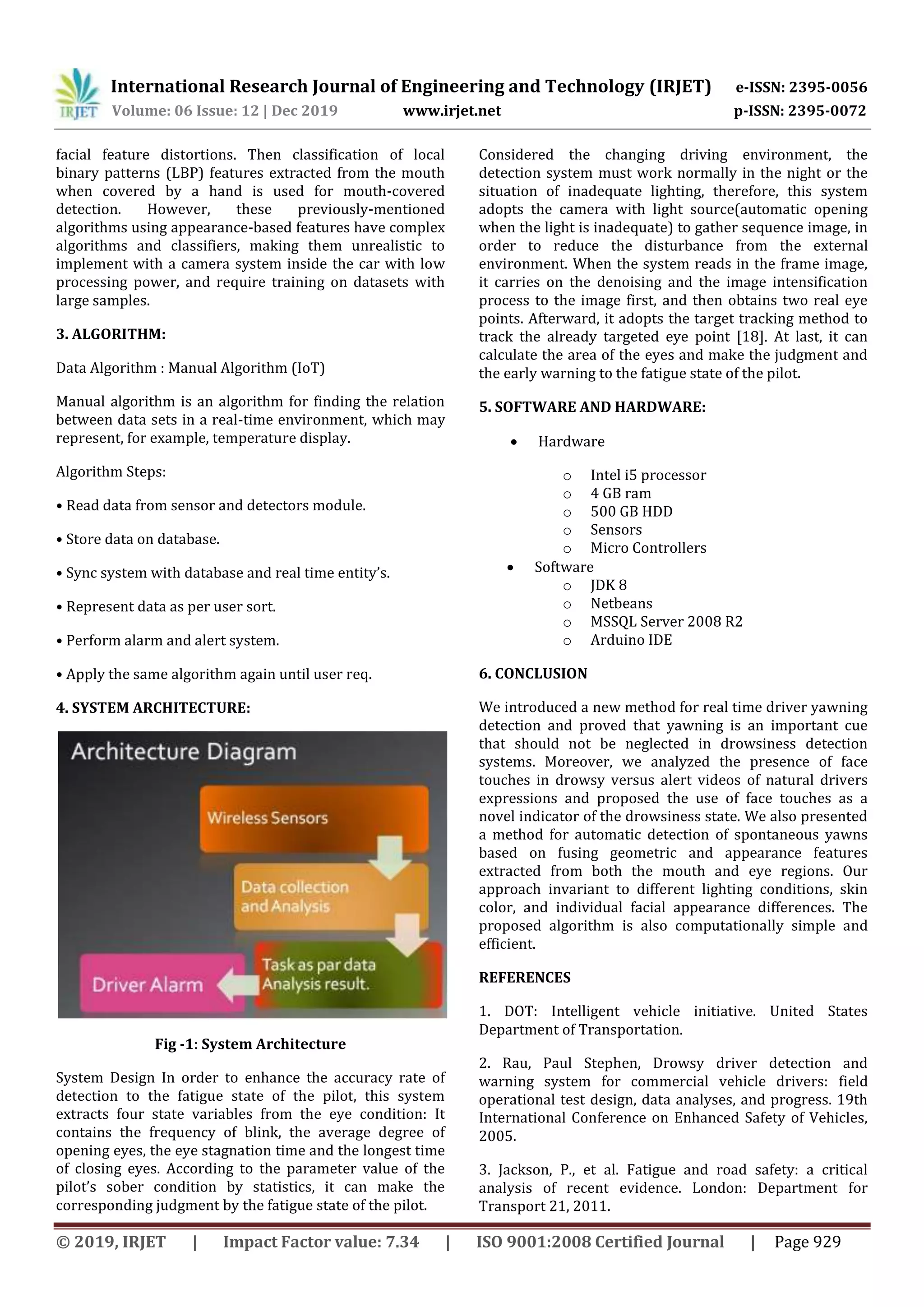 IRJET- Analysis of Yawning Behavior in IoT based of Drowsy Drivers | PDF | Ear, Nose and Throat ...